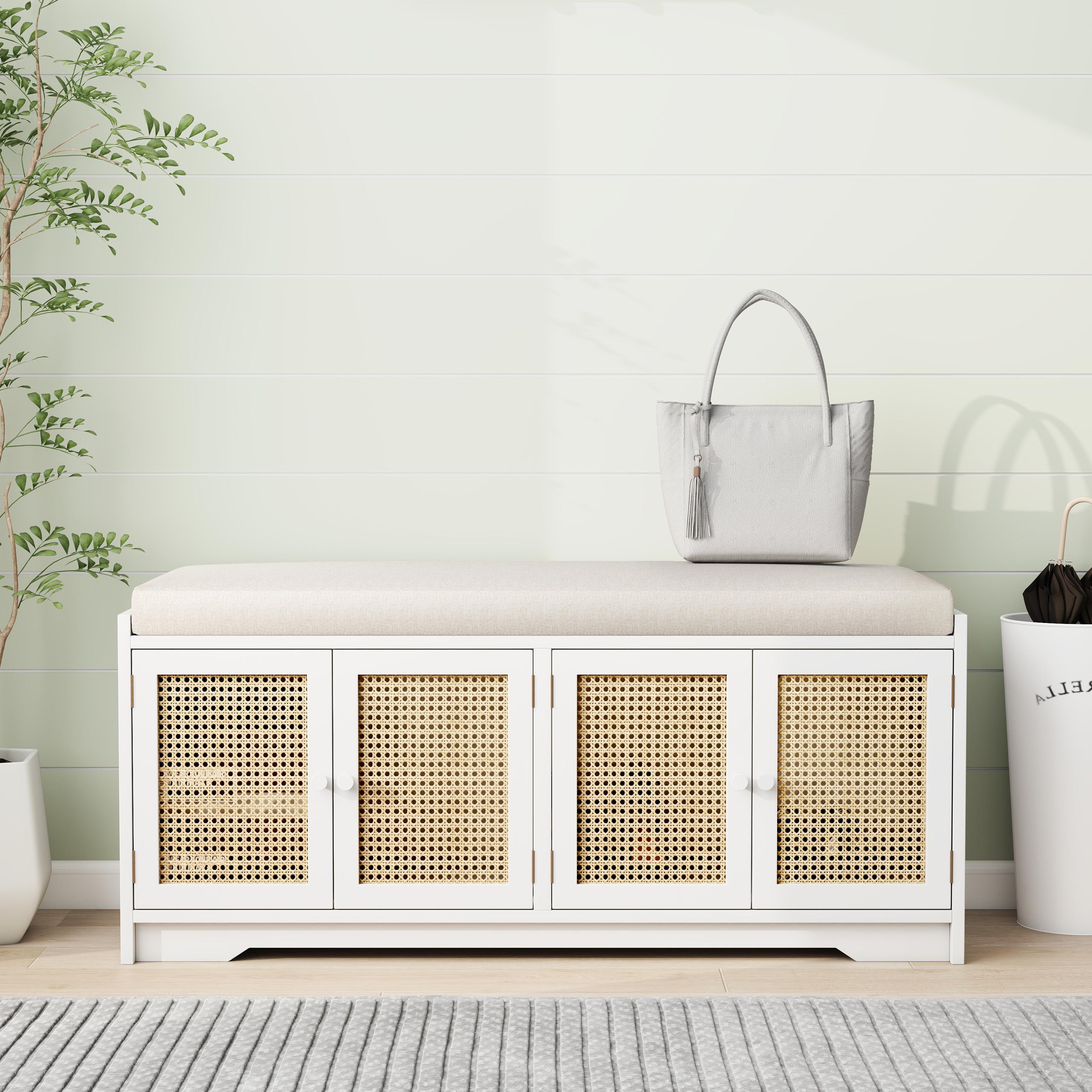 Bay Isle Home™ Adayla Storage Bench with Cabinet | Wayfair