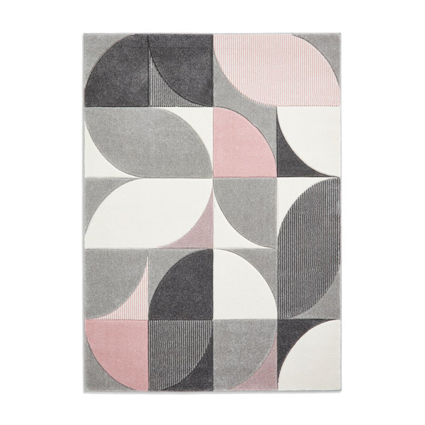 Think Rugs Matrix area rug Machine Woven Rectangle Grey | Wayfair.co.uk