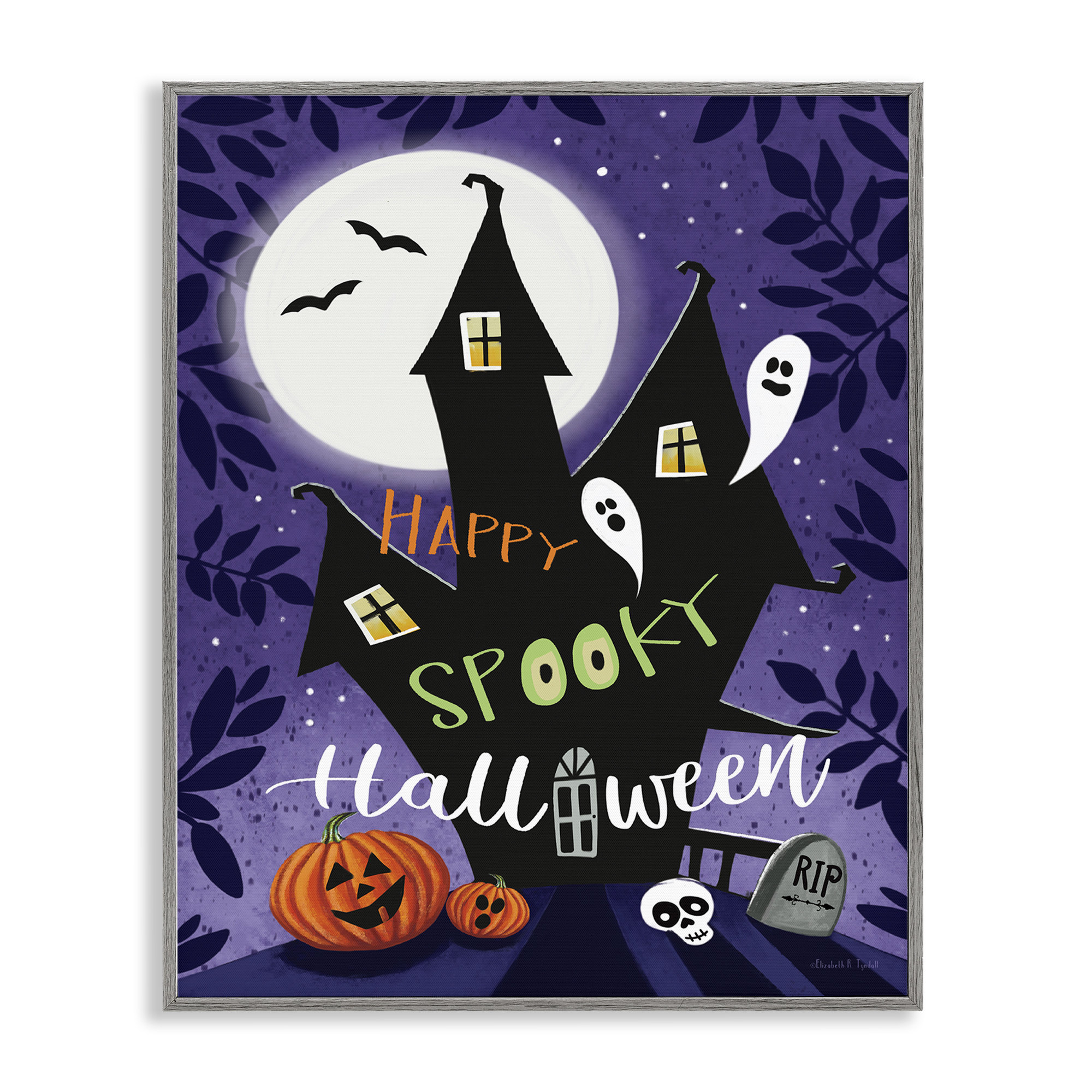 Ophelia & Co. Spooky Halloween House Framed Giclee Art by Elizabeth ...