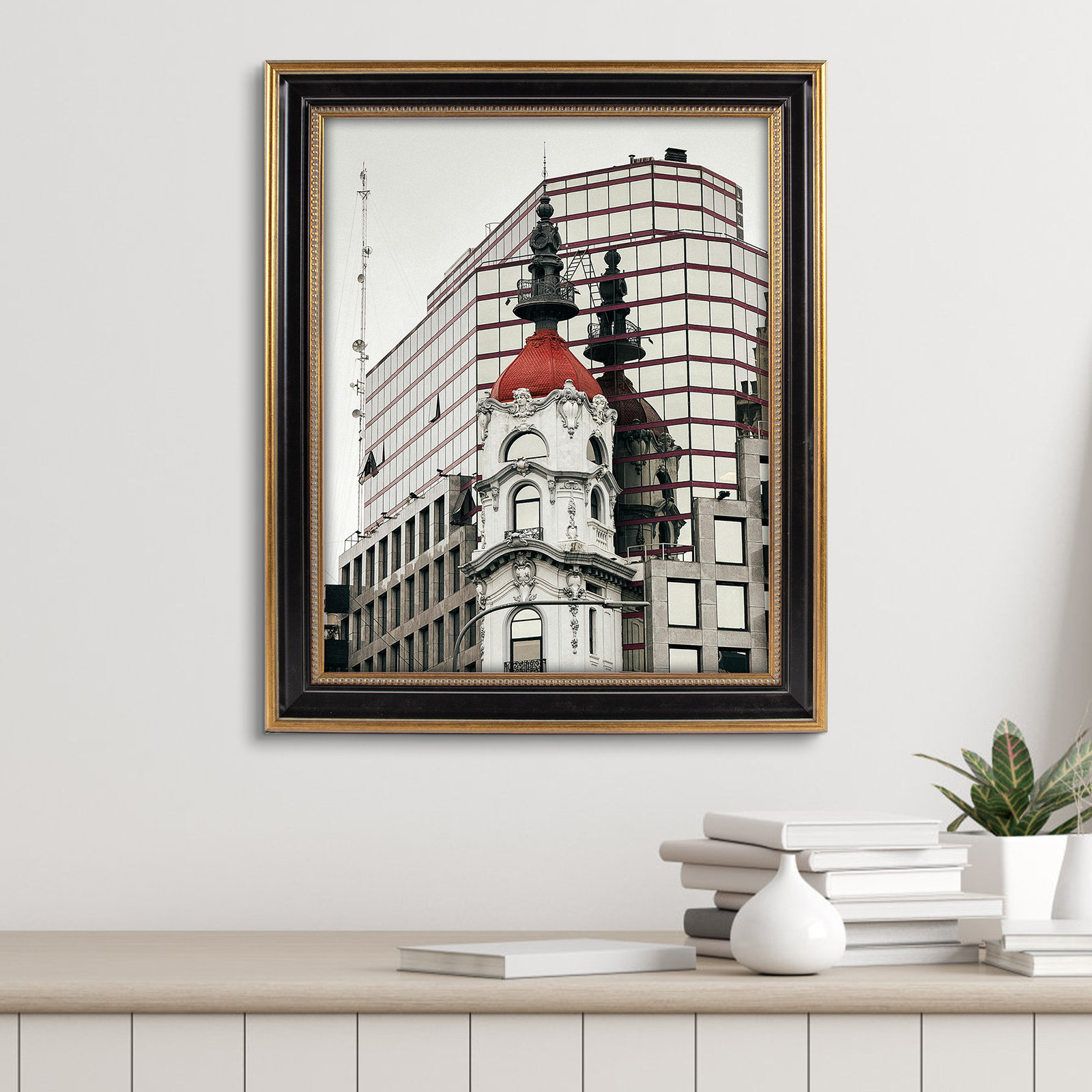 Winston Porter Black Gold Poster Frame Without Mat | Wayfair