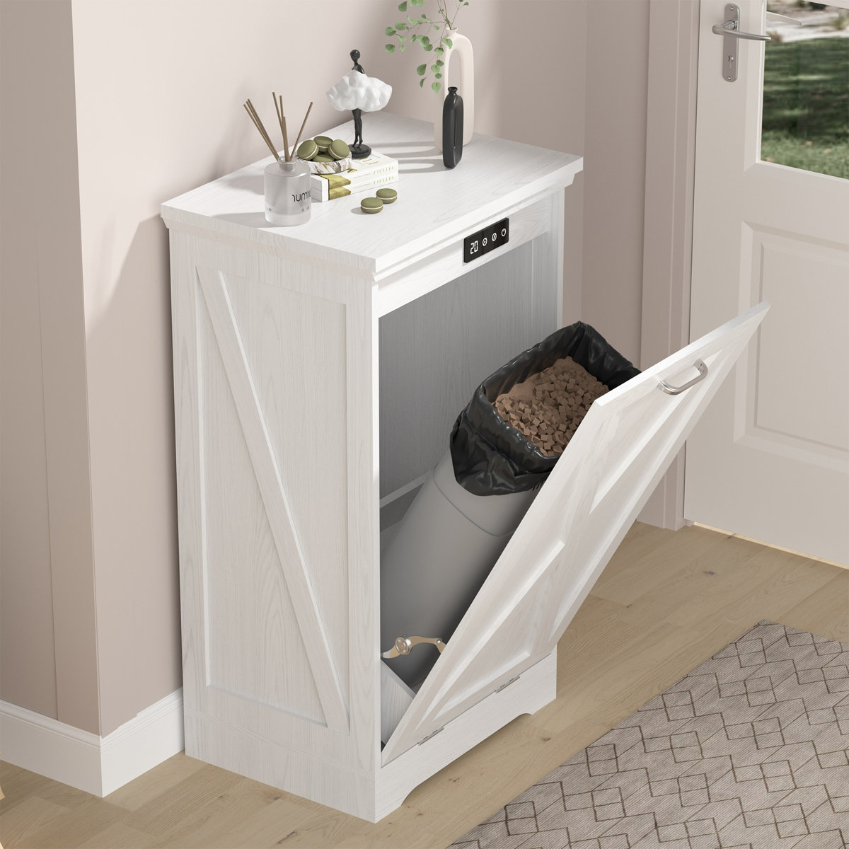 Betterhood Havant Kitchen Trash Cabinet Hidden Trash Can With ...