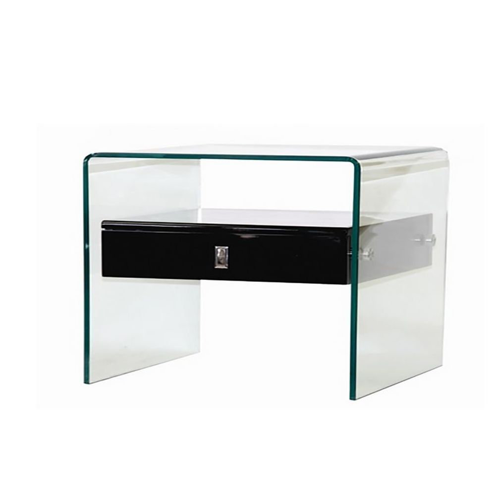 Wrought Studio™ Tempered Clear Glass With High Gloss Whitetwo Way ...