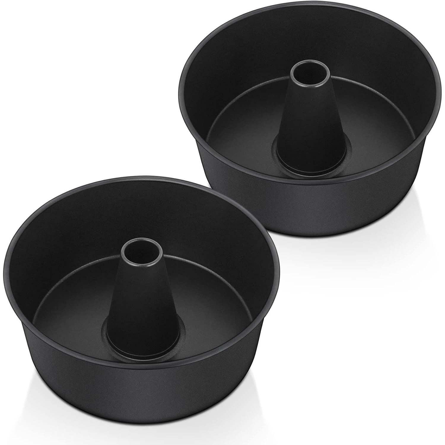 THE GLAMOUR BOUTIQUES Angel Food Cake Pan Set Of 2, 10-Inch Non-Stick ...