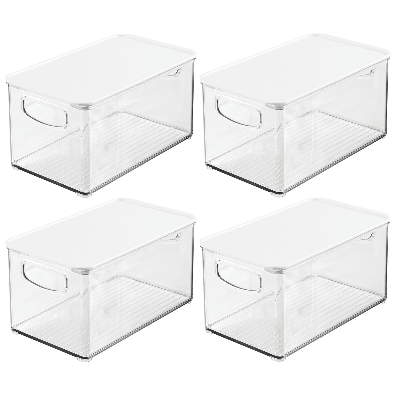 mDesign Plastic Deep Kitchen Storage Bin Box, Lid/Handles | Wayfair