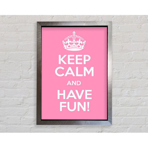 Bright Star Keep Calm Fun Pink - Single Picture Frame Art Prints ...