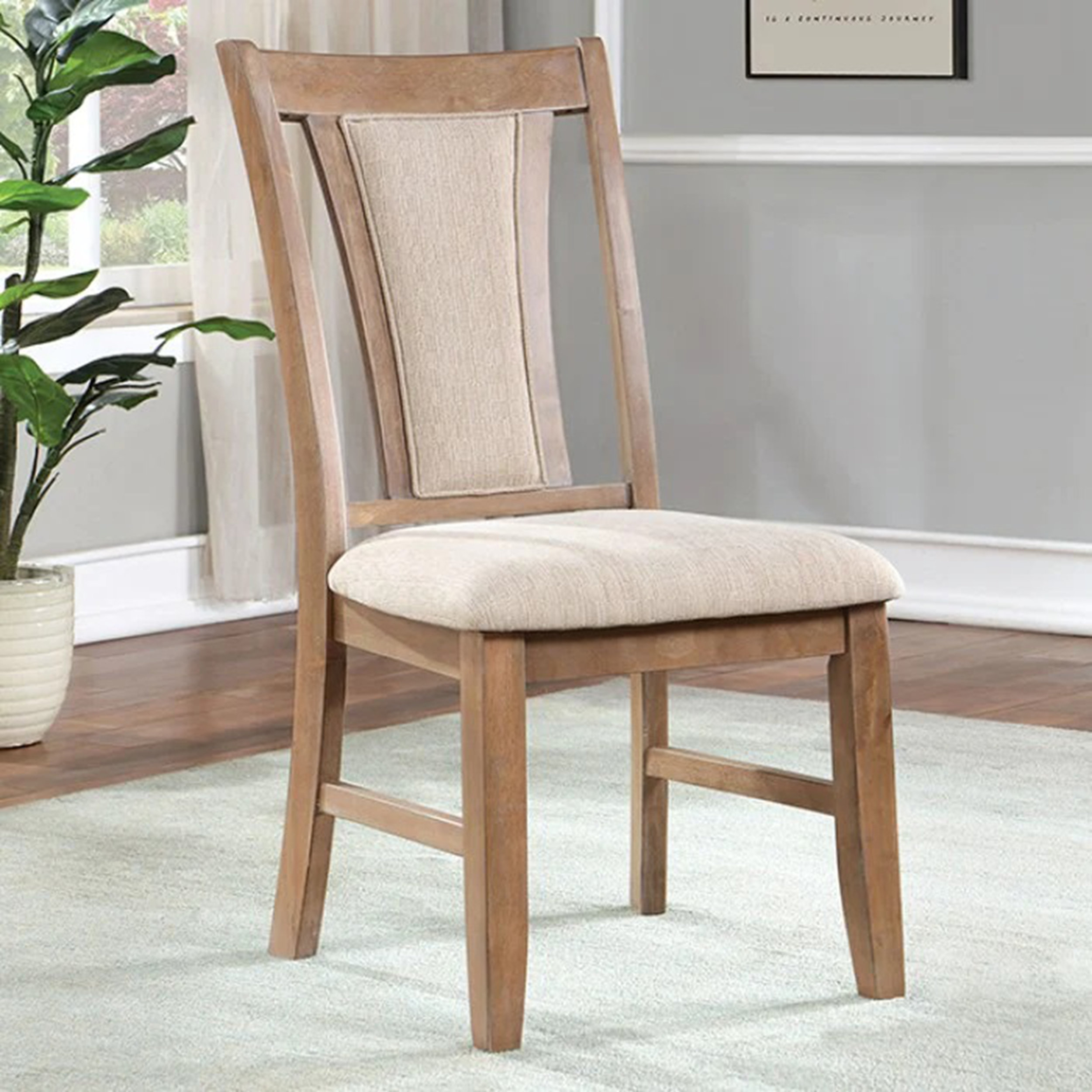 Red Barrel Studio® Transitional 2-Piece Side Chair Set - Natural ...