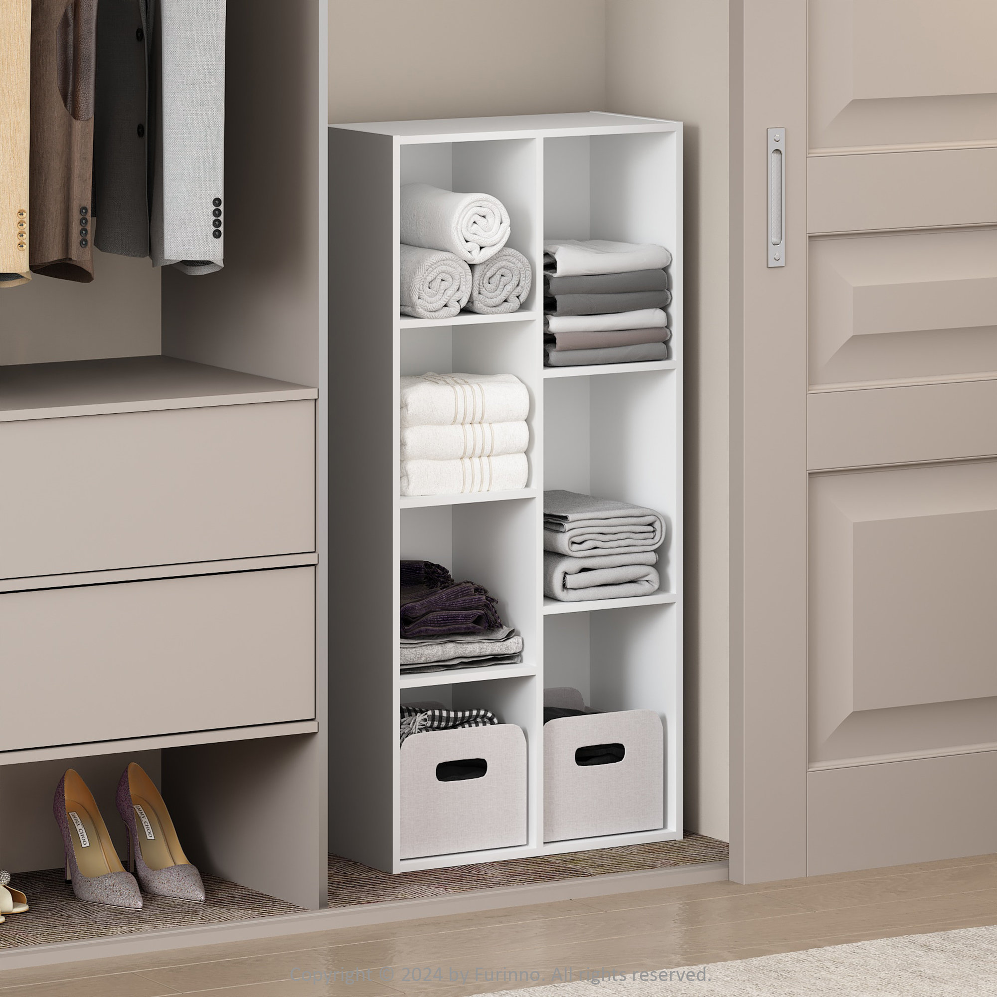 Ebern Designs Reed Reversible Open Shelf Multipurpose Bookcase, Storage ...