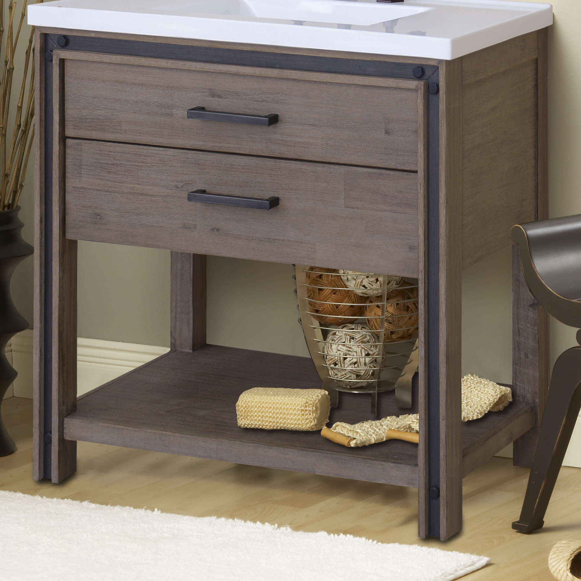 Sagehill Designs Urban Metallo 36" Bathroom Vanity Base Only | Wayfair