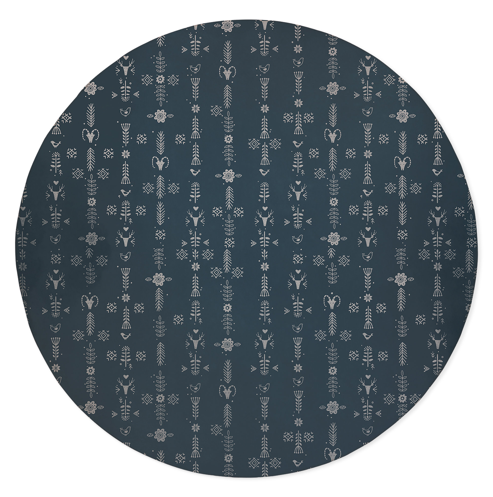 KAVKA DESIGNS Scandi Straight Round Chair Mat | Perigold