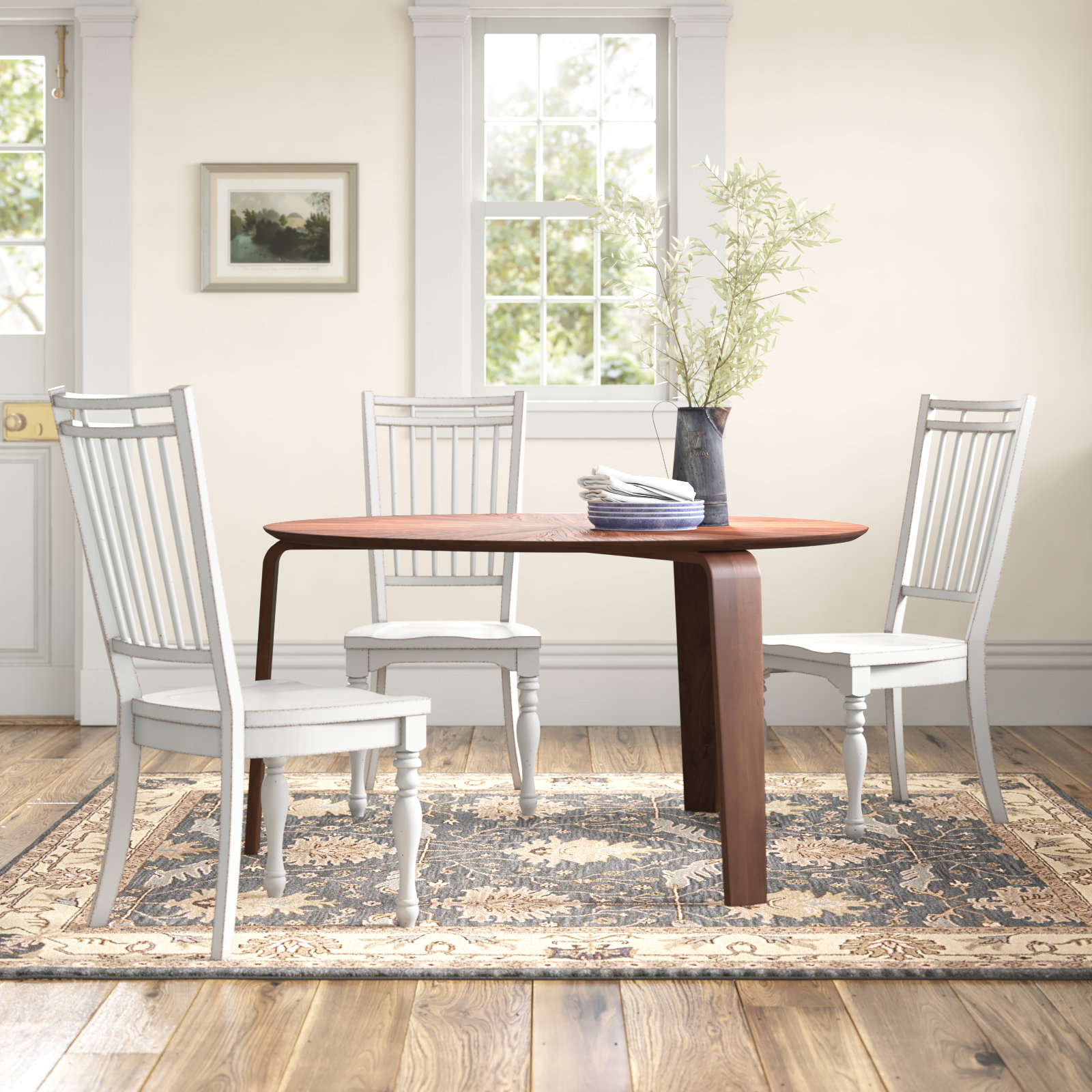 Hashtag Home Zaiden 54" Curved Leg Dining Table & Reviews - Wayfair Canada