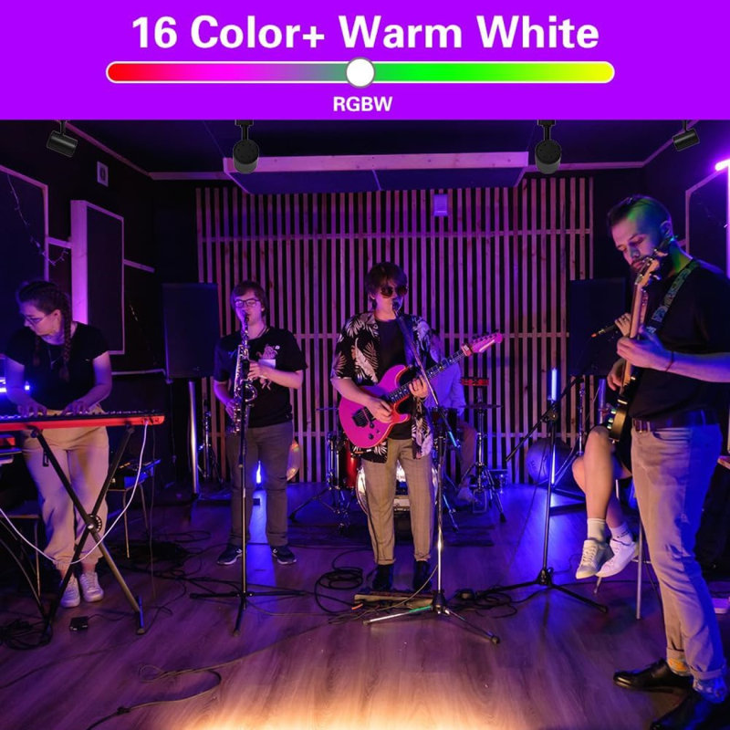 BONLOD RGB Track Lights With Halo Effect Remote Control Multicolor ...