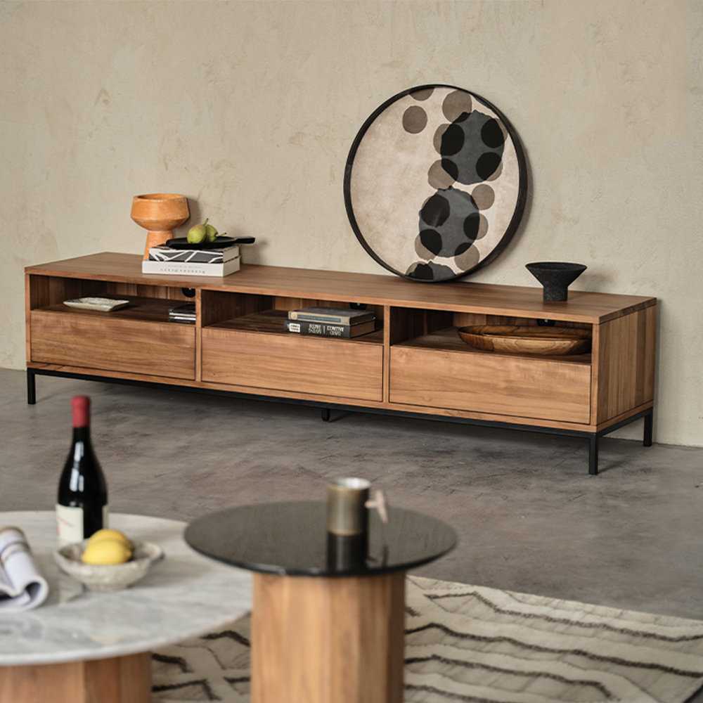 Finaewg European style solid wood TV stand | Wayfair
