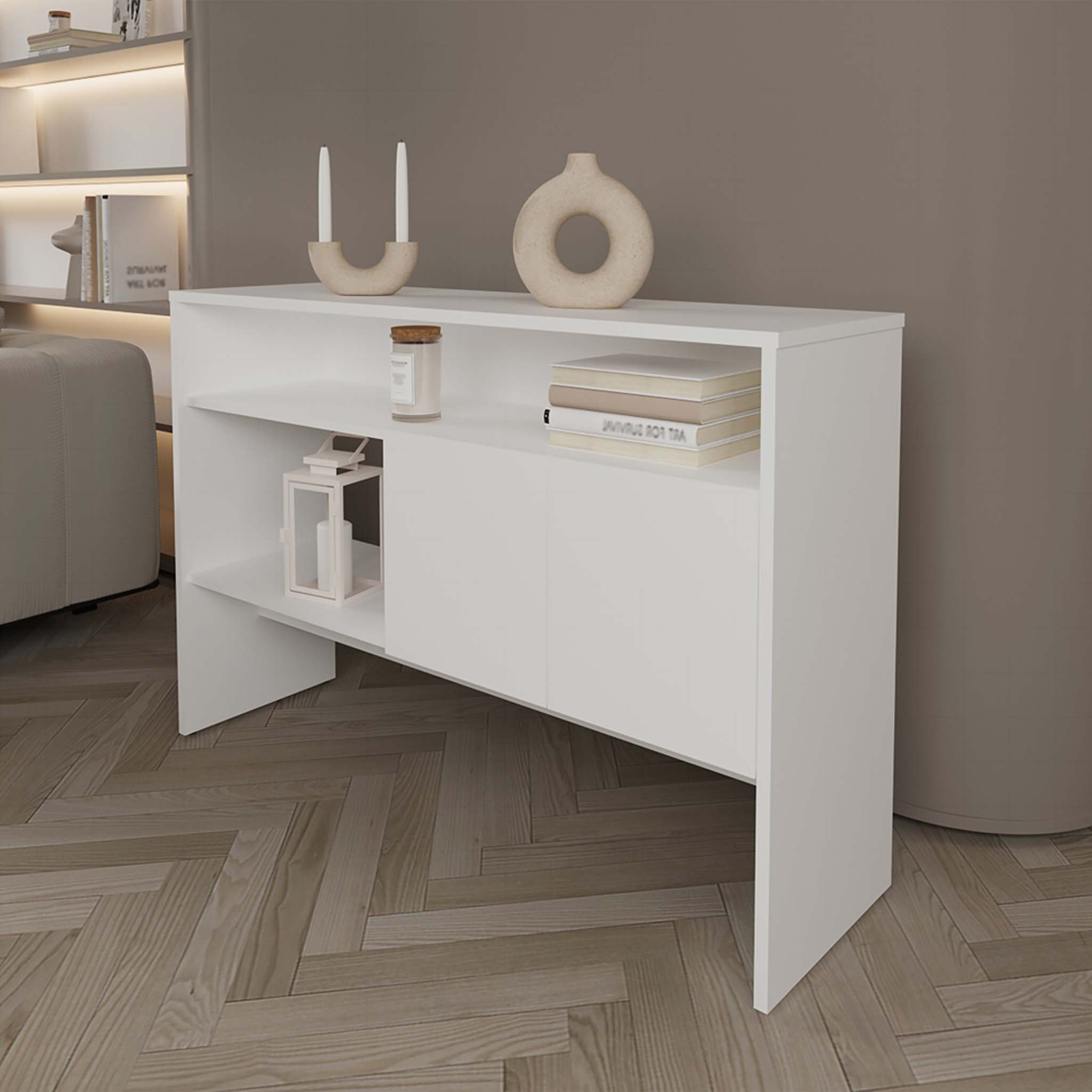 Latitude Run® Console Table Midway, Living Room, White - Wayfair Canada