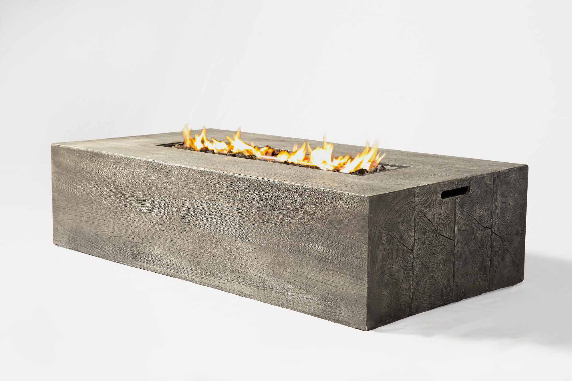 17 Stories Armutalan Fiber Reinforced Concrete Propane Fire Pit Table ...