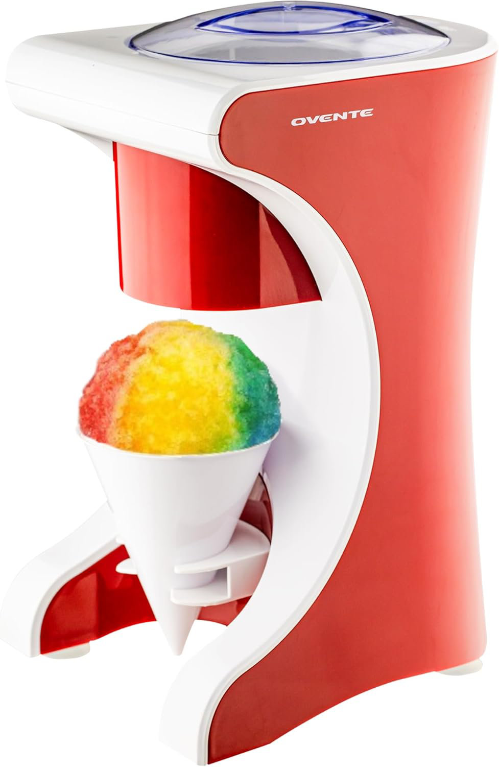 OVENTE Shaved Ice Snow Cone Machine with Reusable Plastic Cup, Non-Slip ...
