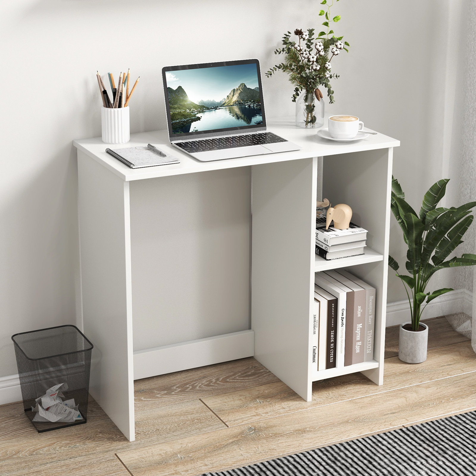 Latitude Run® Computer Desk For Small Space 31.5” Home Office Desk With ...