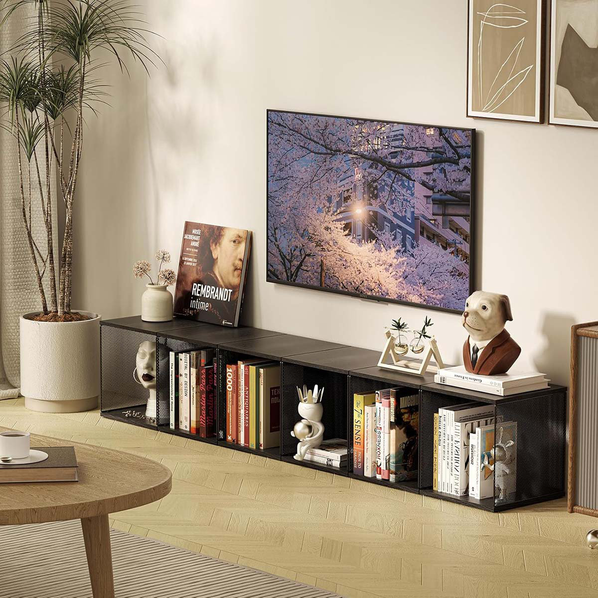 KINOFO 2 Cube Organizer Book Shelfs DIY Variable Stackable Cube Storage ...