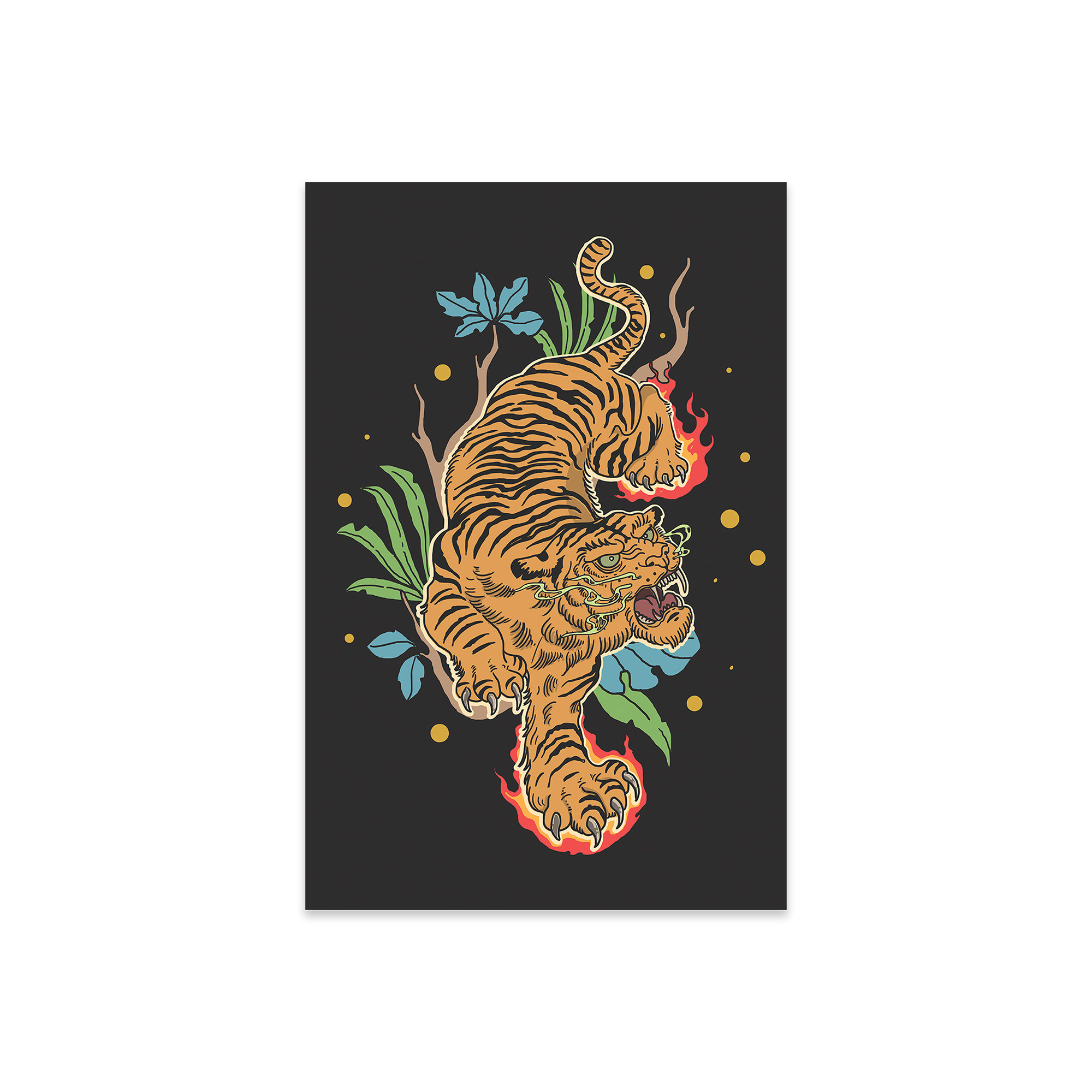 Bungalow Rose Classic Tiger Tattoo by Jay Stanley - No Frame Painting ...