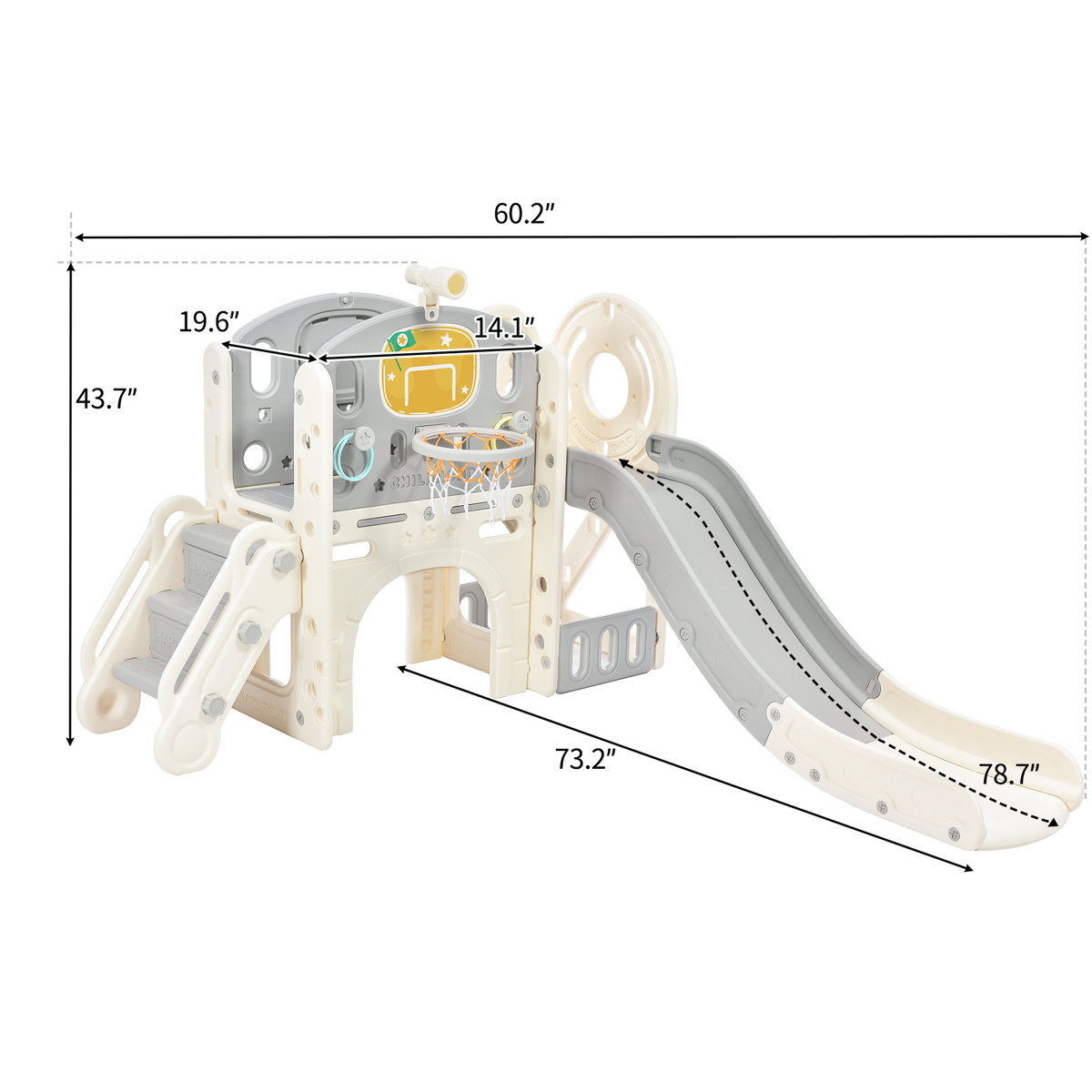 Mocoloo Kids Climbers Playground, 7 in 1 Slide Climber for Toddler ...