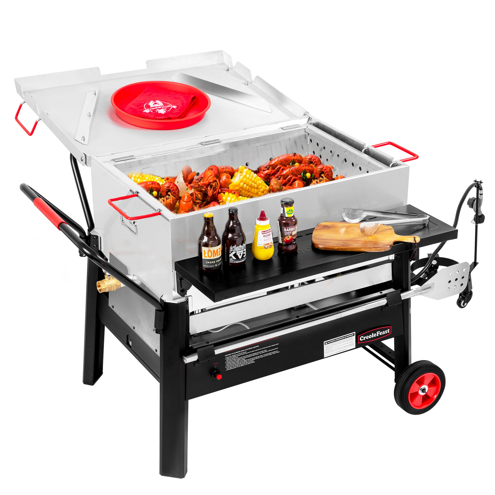 Creole Feast 150 QT Double Sack Crawfish Boiler, Outdoor Stove Propane ...
