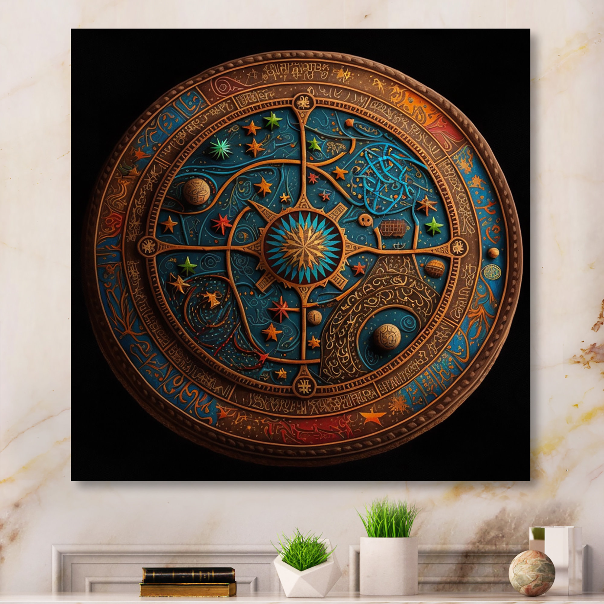 Bungalow Rose " Ancient Cosmic Cartography I " Print on Canvas | Wayfair