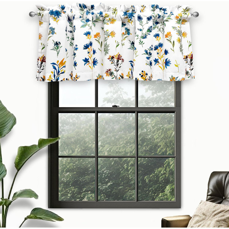 Red Barrel Studio® Jaeven Floral Tailored 52'' Window Valance & Reviews ...