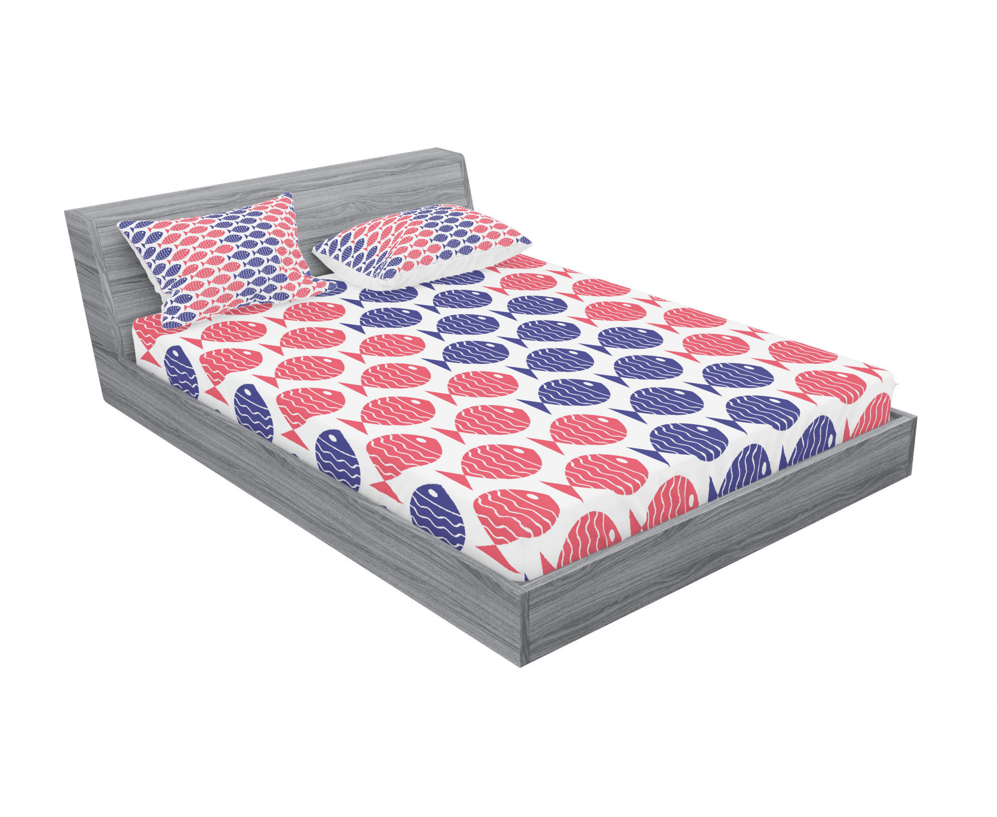 Ambesonne Nautical Illustration of Fish Sheet Set | Wayfair
