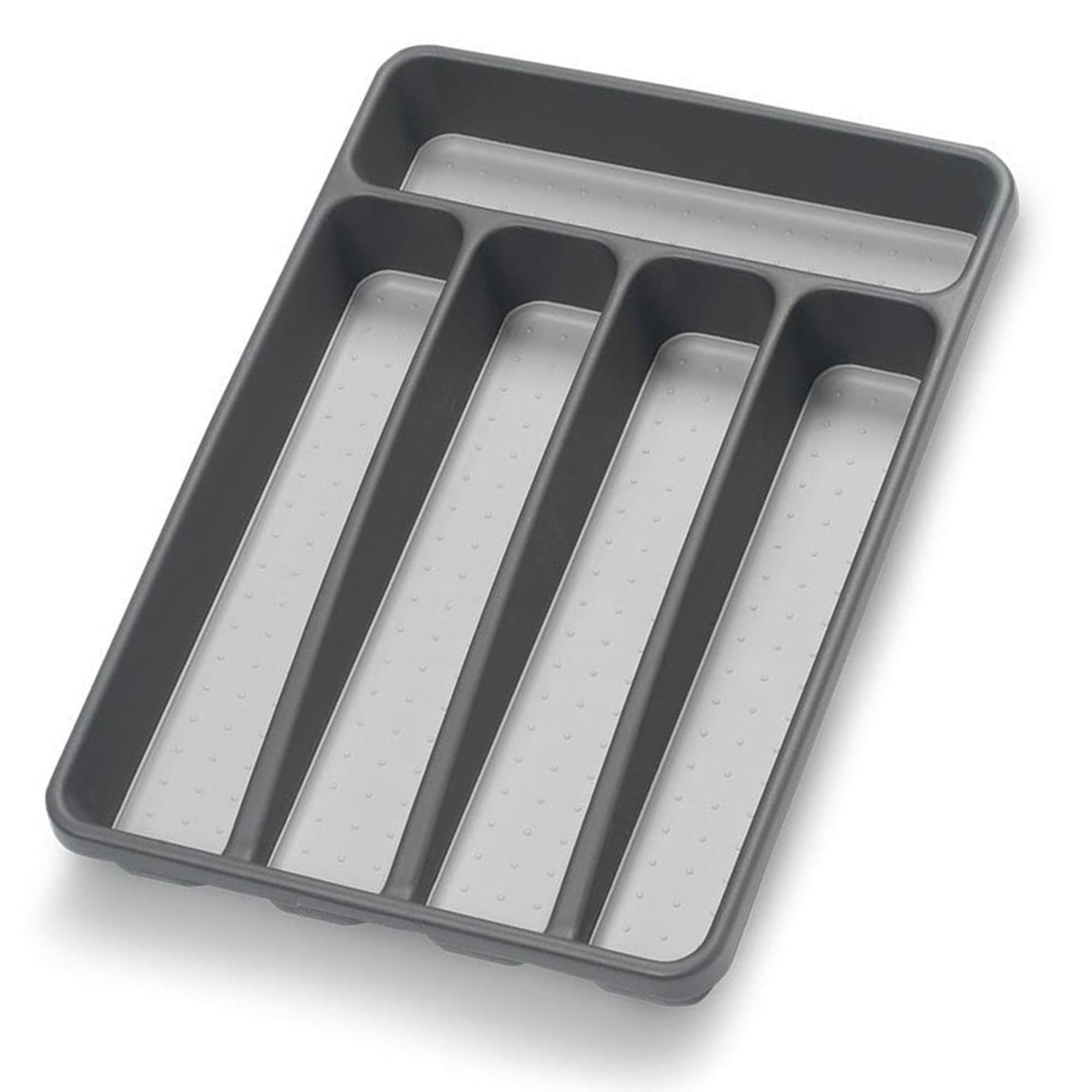 Hokku Designs Plastic Kitchen Drawer Organizer 5 Compartments Black ...