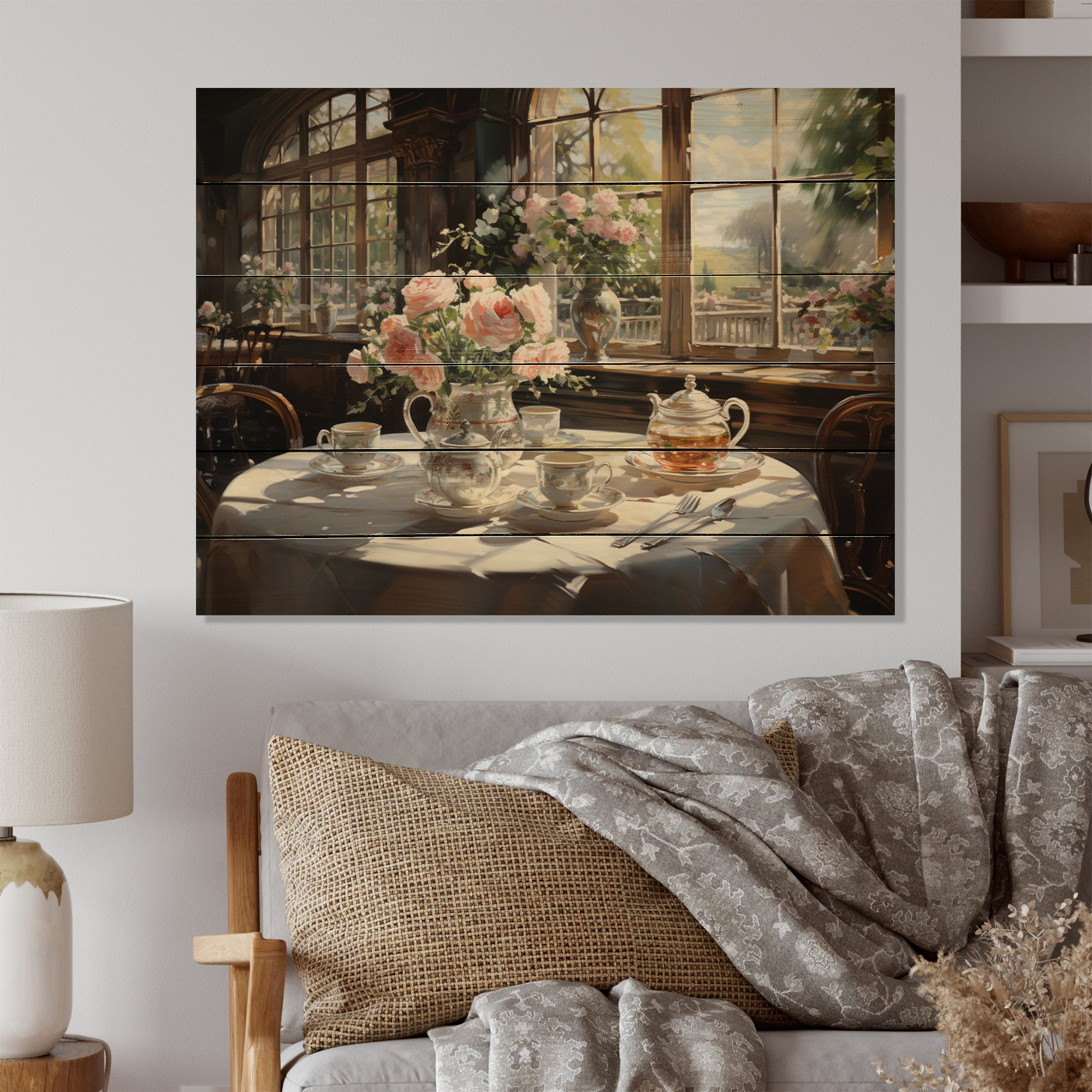 Red Barrel Studio® Ixel Country Clubs Afternoon Tea V On Wood Print ...