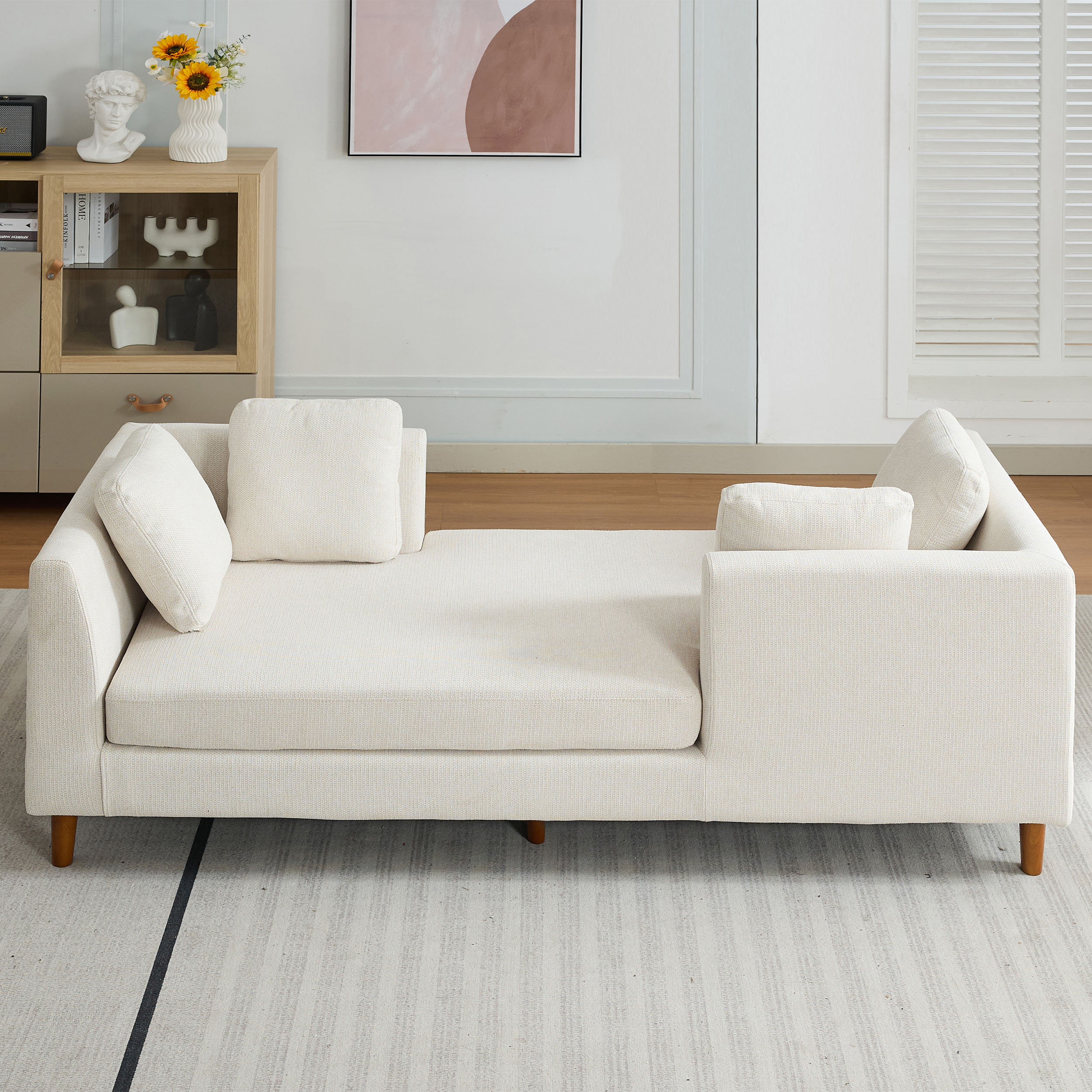 Latitude Run® Modern Upholstered Slipcovered Chaise Lounger Daybed ...
