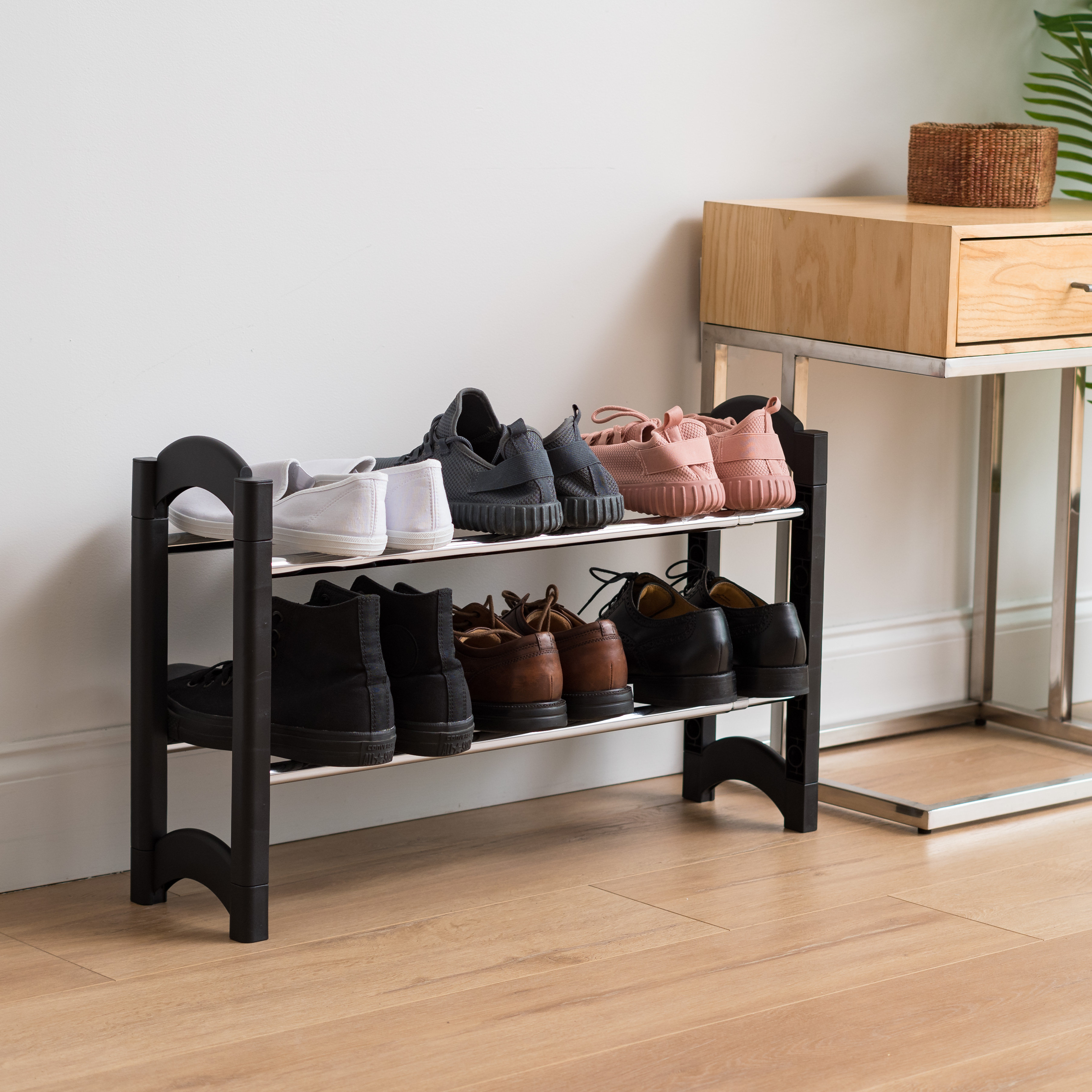 IRIS 10 Pair Stackable Shoe Rack & Reviews | Wayfair