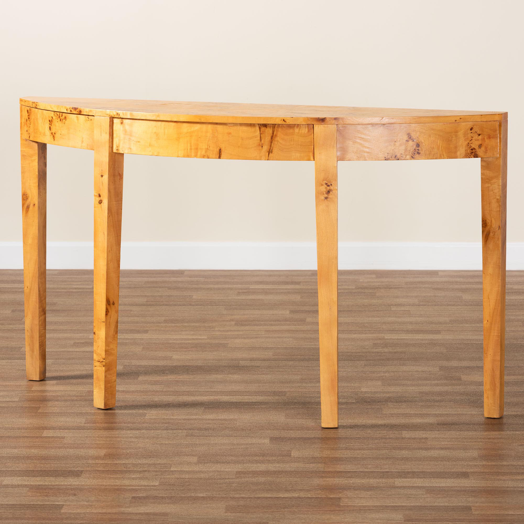 Millwood Pines Dyle Modern And Contemporary Natural Real Burl Wood Half ...