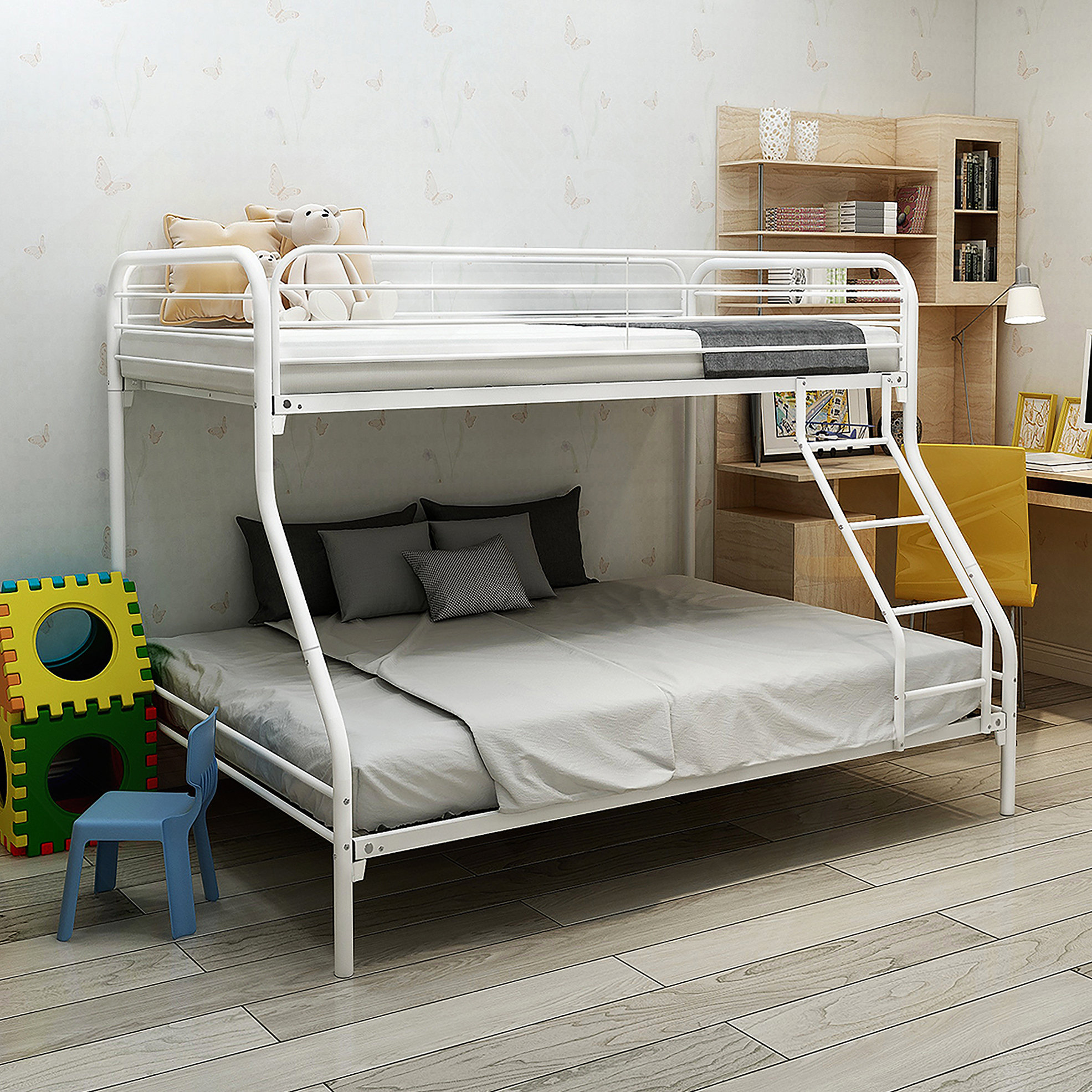 Isabelle & Max™ Metal Bunk Bedheavy Duty Bunk Bed,Easy Assembly With ...