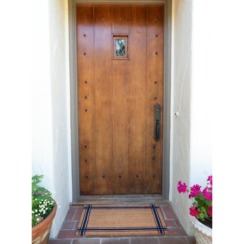 Winston Porter Gaither Coir Lyon 17" x 30" Non-Slip Outdoor Door Mat ...
