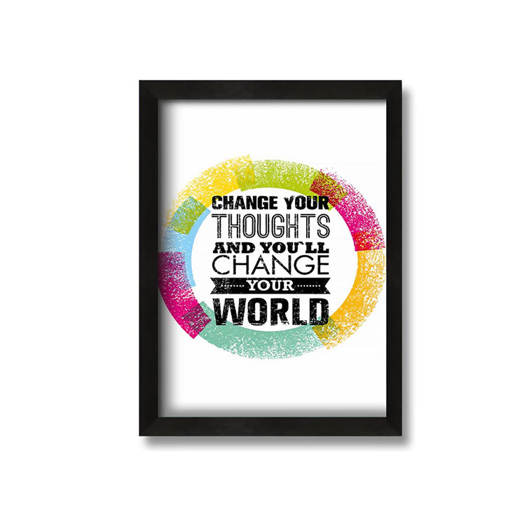 Brayden Studio Change Your Thoughts 2 Framed Print - Single Picture ...