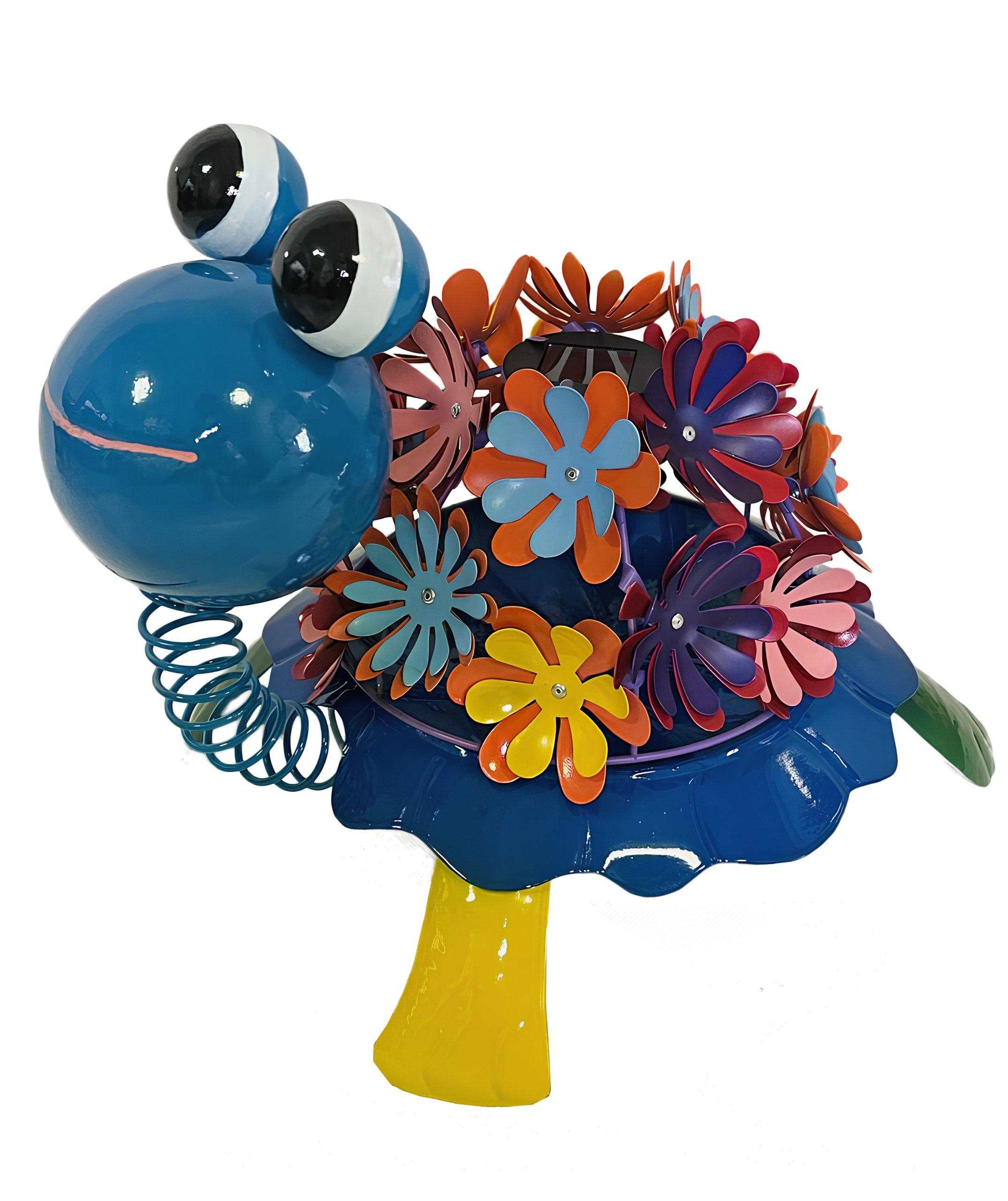 Continental Art Center Solar Lighted Turtle Statue with Flower Body ...