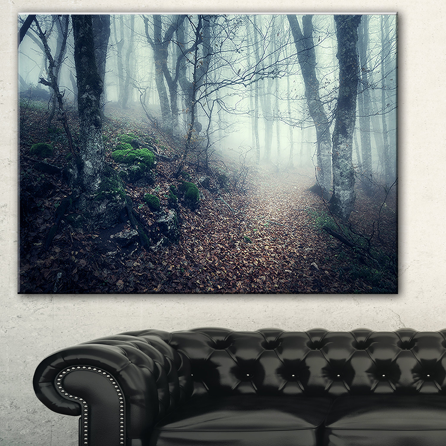Design Art 'Old Style Path in Forest' Photographic Print on Wrapped ...