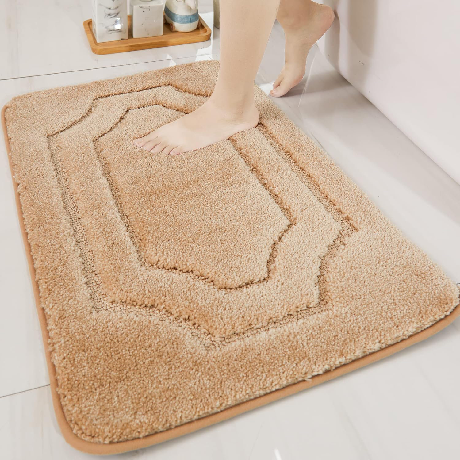 Latitude Run® Bathroom-Rug-Non Slip-Bath Mat-Soft and Absorbent-Shower ...