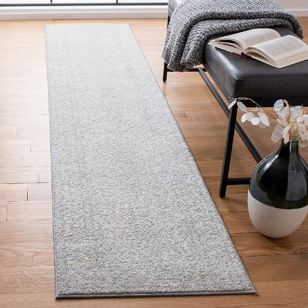 Langley Street Lorenco Power Loom LightGray/Ivory Rug & Reviews | Wayfair