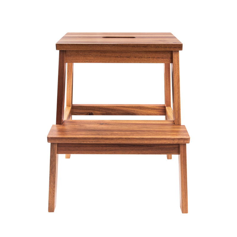 Millwood Pines Lyford 19.6" 2 - Step Wood Step Stool & Reviews | Wayfair