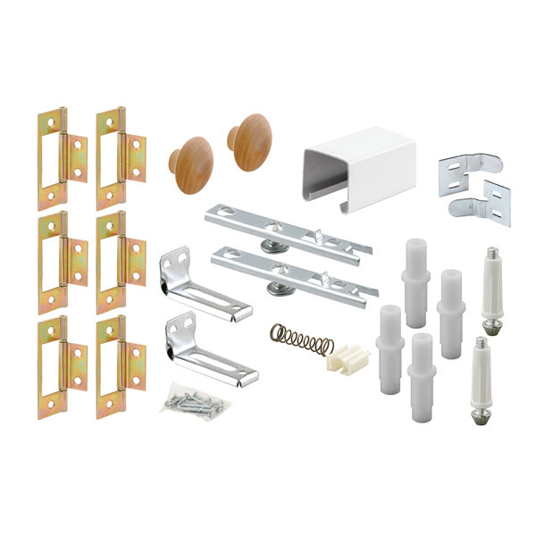 Prime-Line Bi-Fold Closet Track Kit, Four Door Hardware pack (1 Kit ...