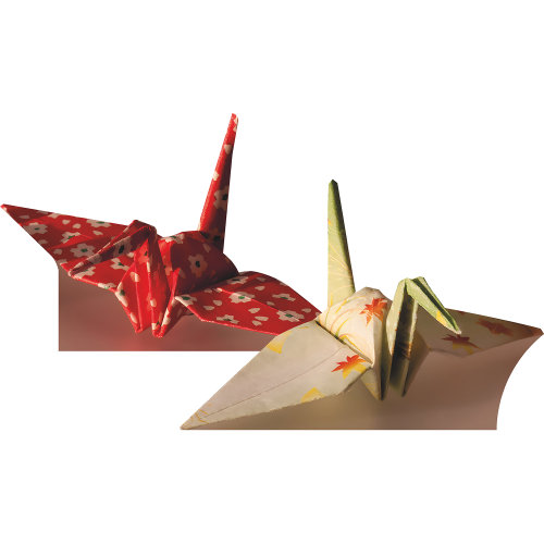 Wet Paint Printing SP13104 Japanese Origami Crane Folded Paper Art ...