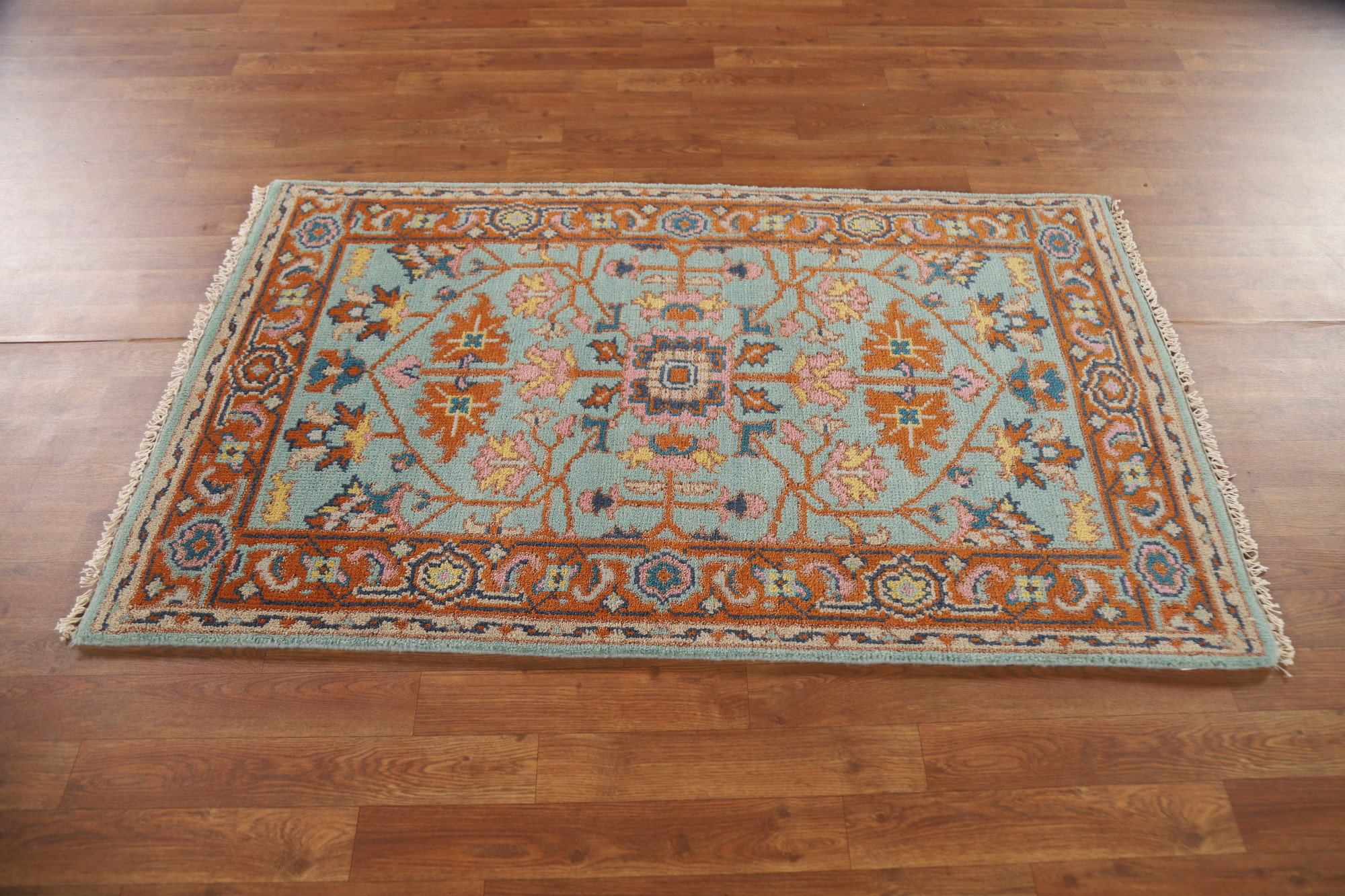 Isabelline Turquoise Blue Oushak Indian Rug 3x5 | Wayfair