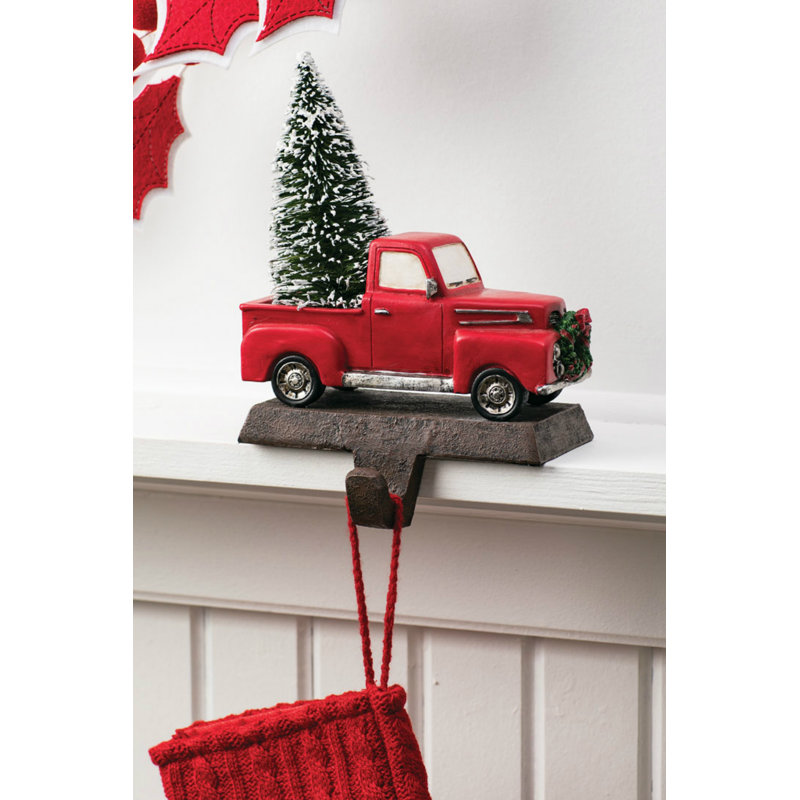 The Holiday Aisle® Leyla Gunter Truck with Tree Stocking Holder ...