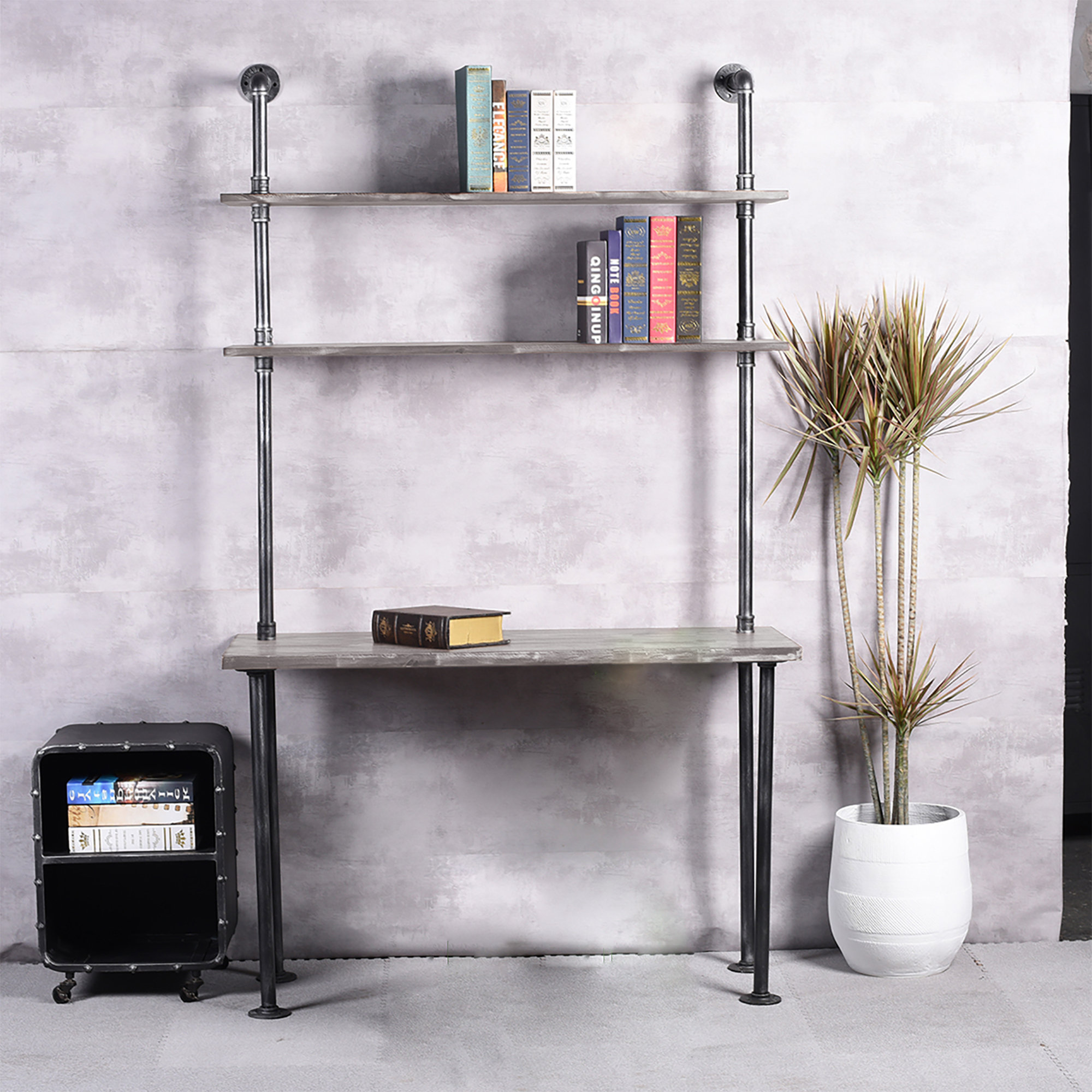 Williston Forge Aerin Solid Wood Top Leaning / Ladder Desk | Wayfair