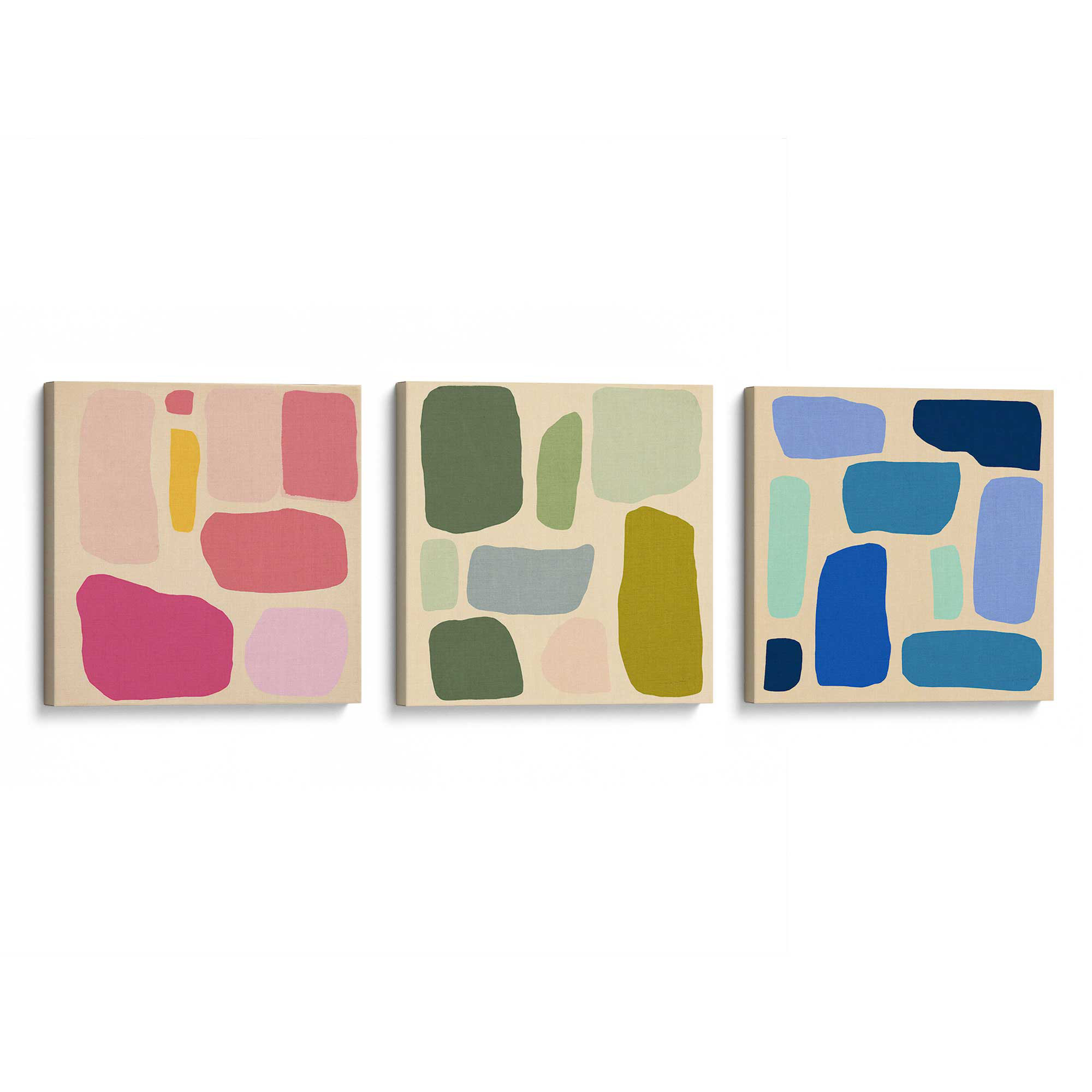 Orren Ellis " Chromatic Rhythms " by Golden Glow Interiors 3 - Pieces ...