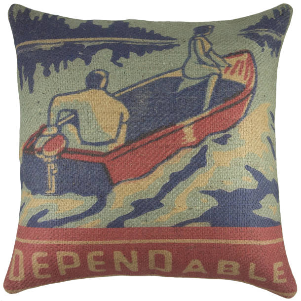 TheWatsonShop On Lake Time Jute Throw Pillow & Reviews | Wayfair