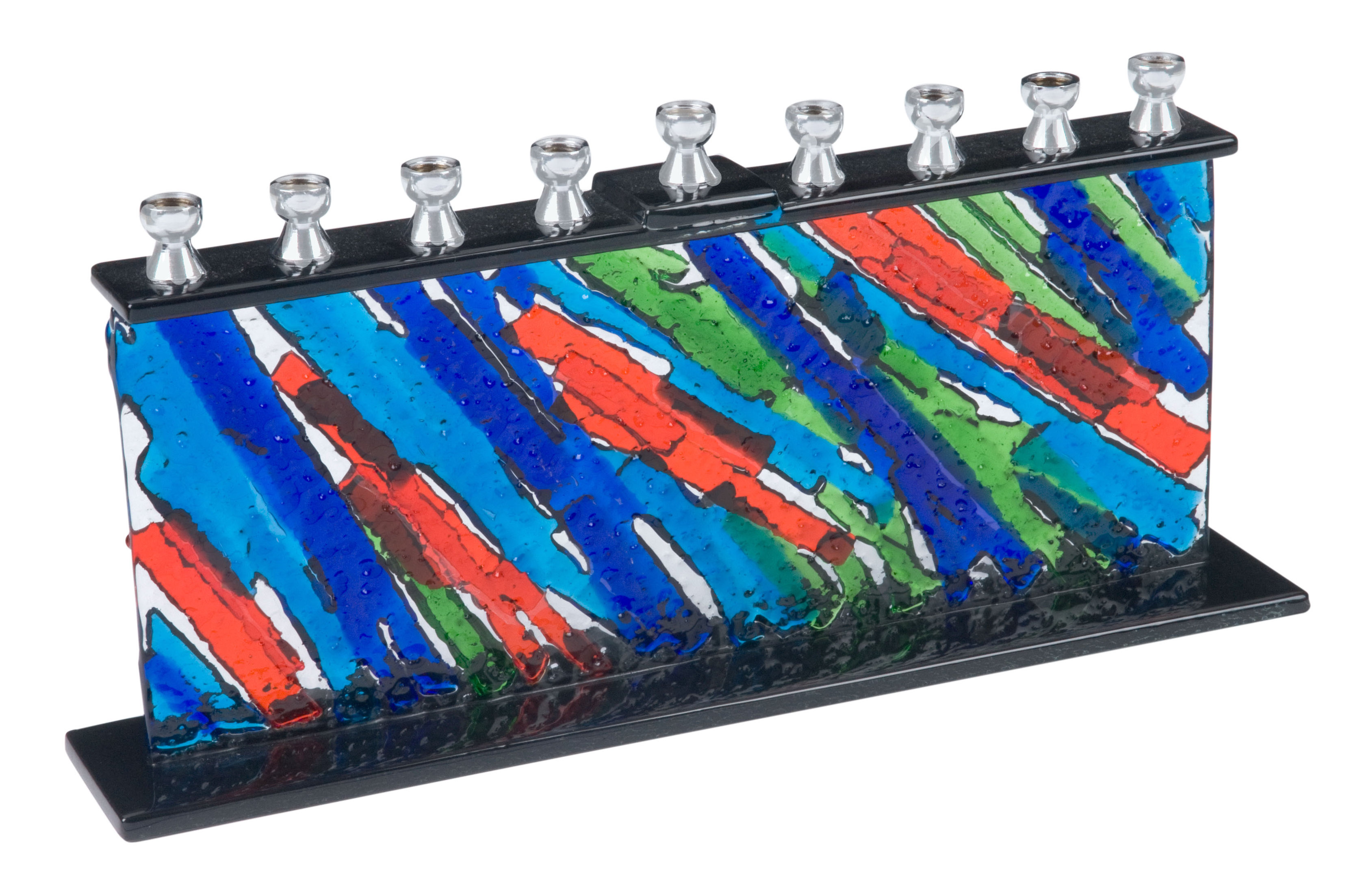 Israel Giftware Design Fused Glass Menorah | Wayfair