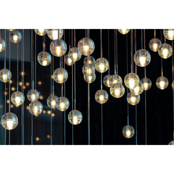 Ebern Designs Lighting Balls On Canvas by Ig_Royal Print | Wayfair