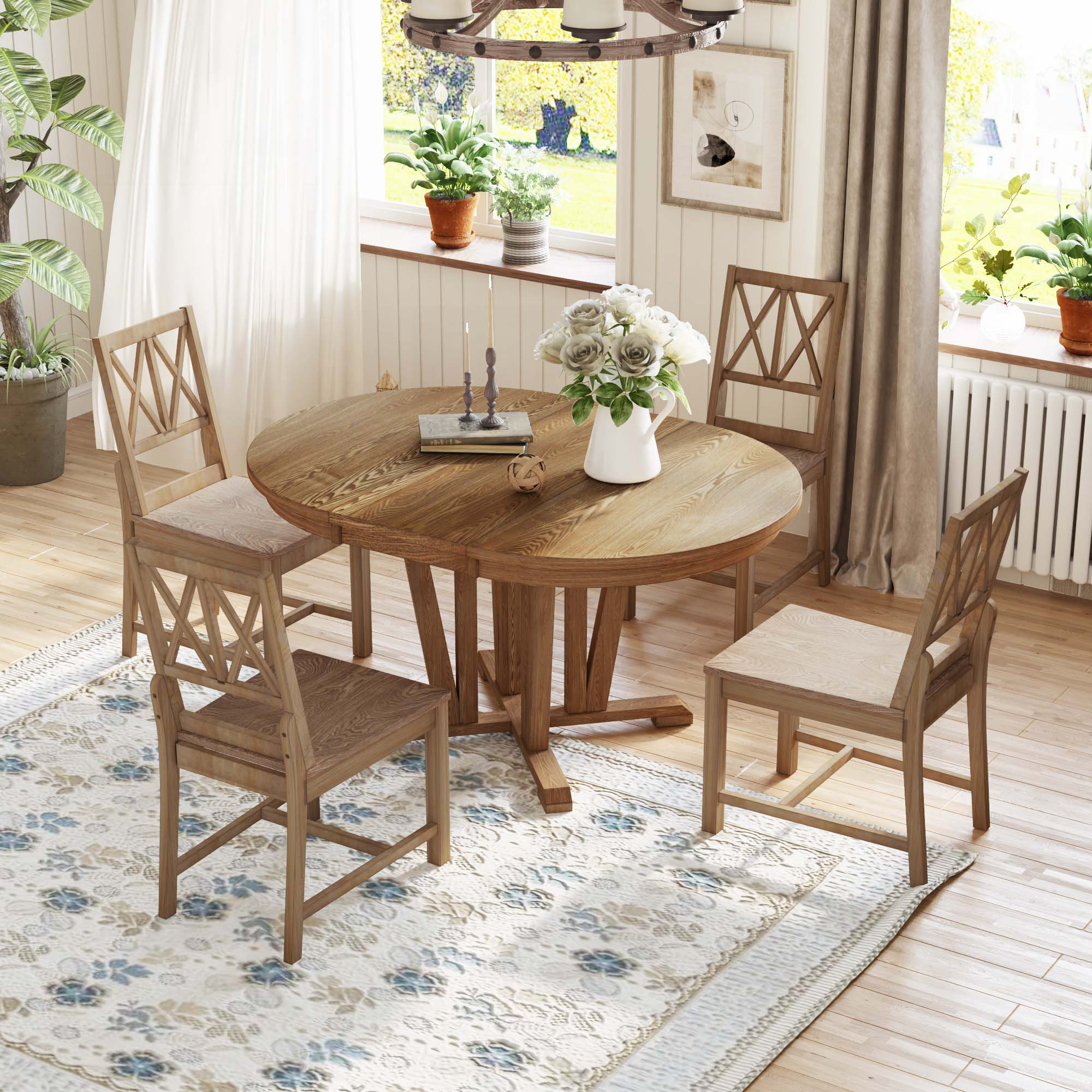 Ophelia & Co. 5-Piece Extendable Dining Table Set | Wayfair